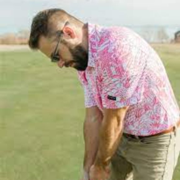 Yatta | Shirts | Yatta Mens Tropical Pink Shaka Life Golf Polo | Poshmark
